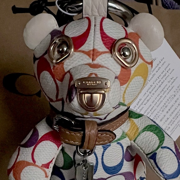 Coach | Accessories | Coach Leather Collectible Bear Purse Decor Key ...